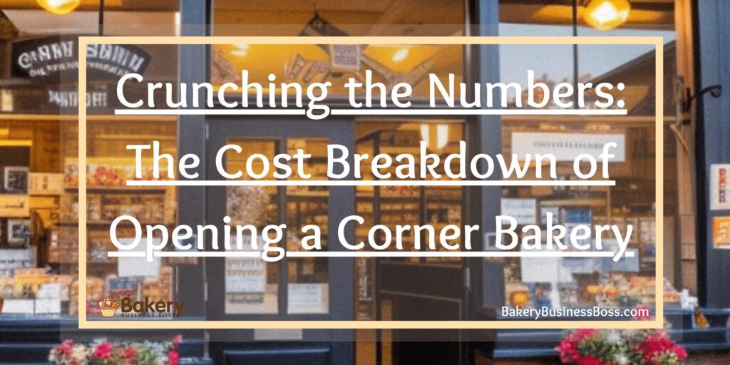 Crunching the Numbers: The Cost Breakdown of Opening a Corner Bakery ...